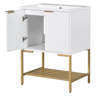 Mercer41 Tykel 24 Single Bathroom Vanity with Solid Wood+MDF Top | Wayfair