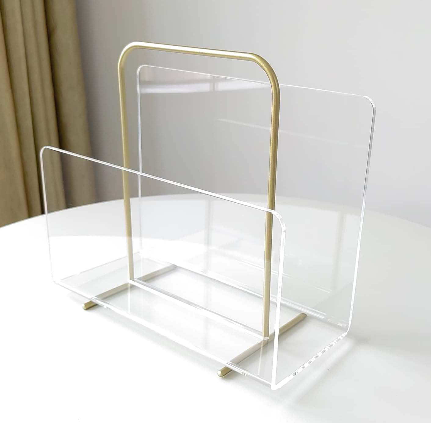 Brayden Studio® Acrylic Magazine Holder, Crystal Clear Acrylic Magazine ...