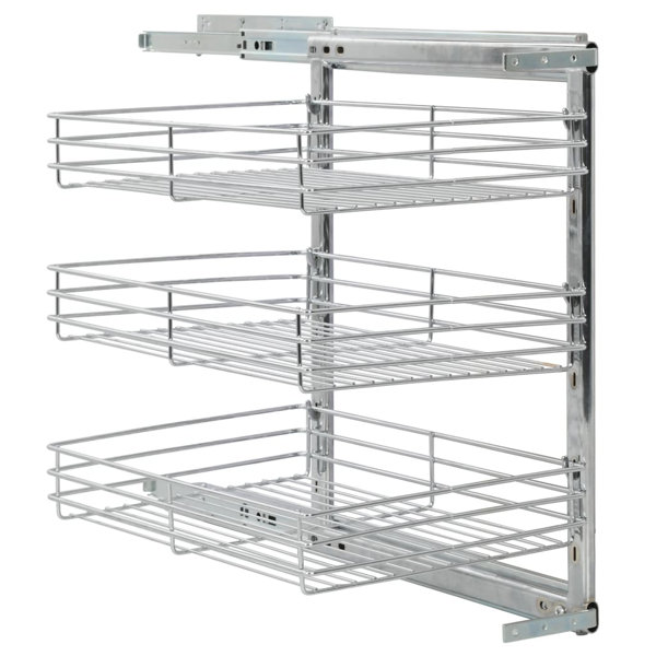 Rebrilliant Slide Out Pantry Shelves 3-Tier Pull Out for Cabinet ...