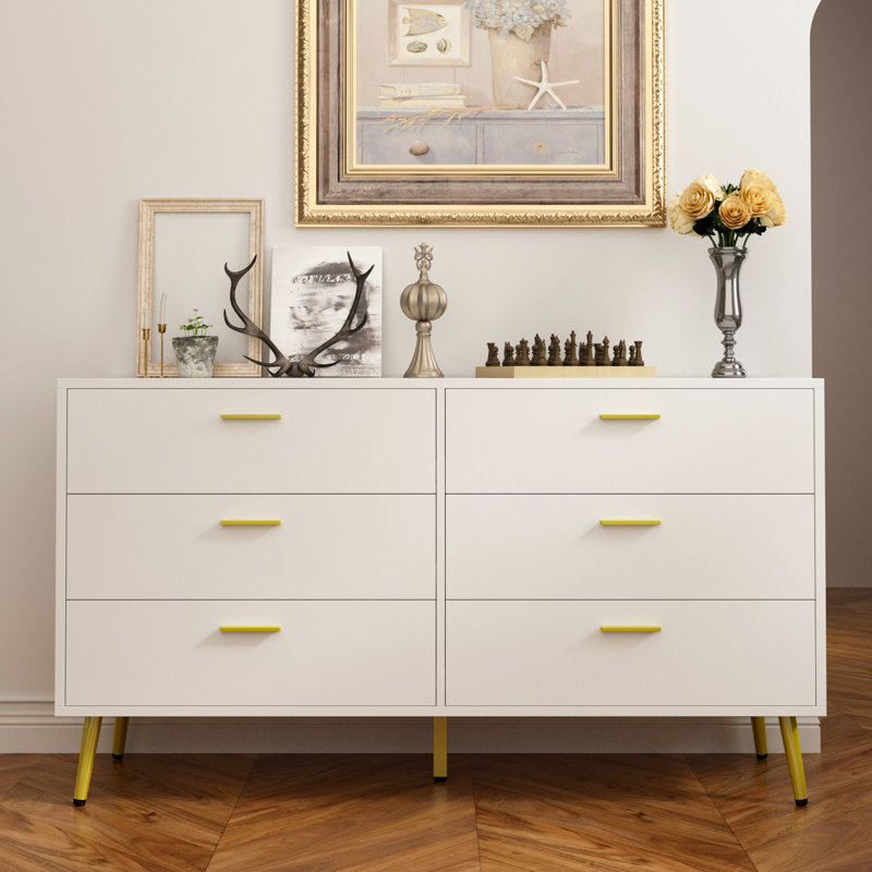 Mercer41 Safira 6-Drawer 47.2" W Double Dresser & Reviews | Wayfair