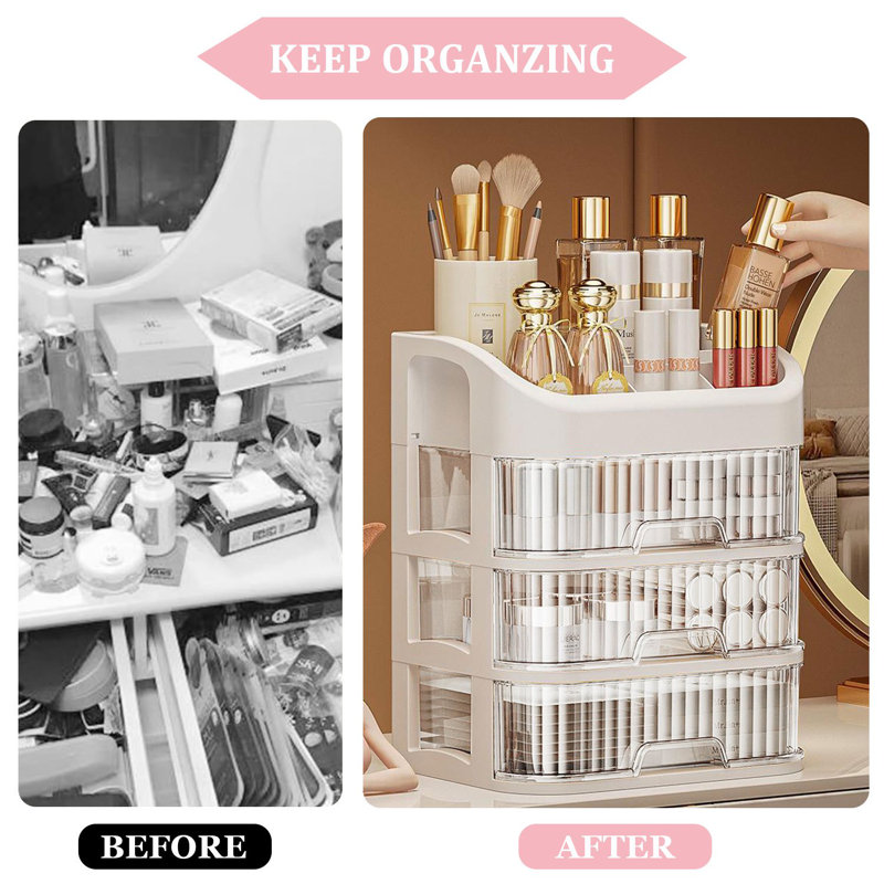 Rebrilliant Piefer Plastic Makeup Organizer | Wayfair