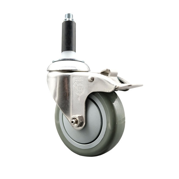 Service Caster Poly Swivel Expanding Stem Caster Lock Brake | Wayfair