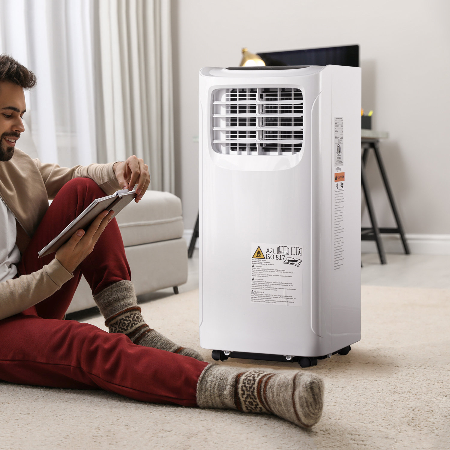 Sonegra 9,700 BTU Portable Air Conditioner with Remote | Wayfair