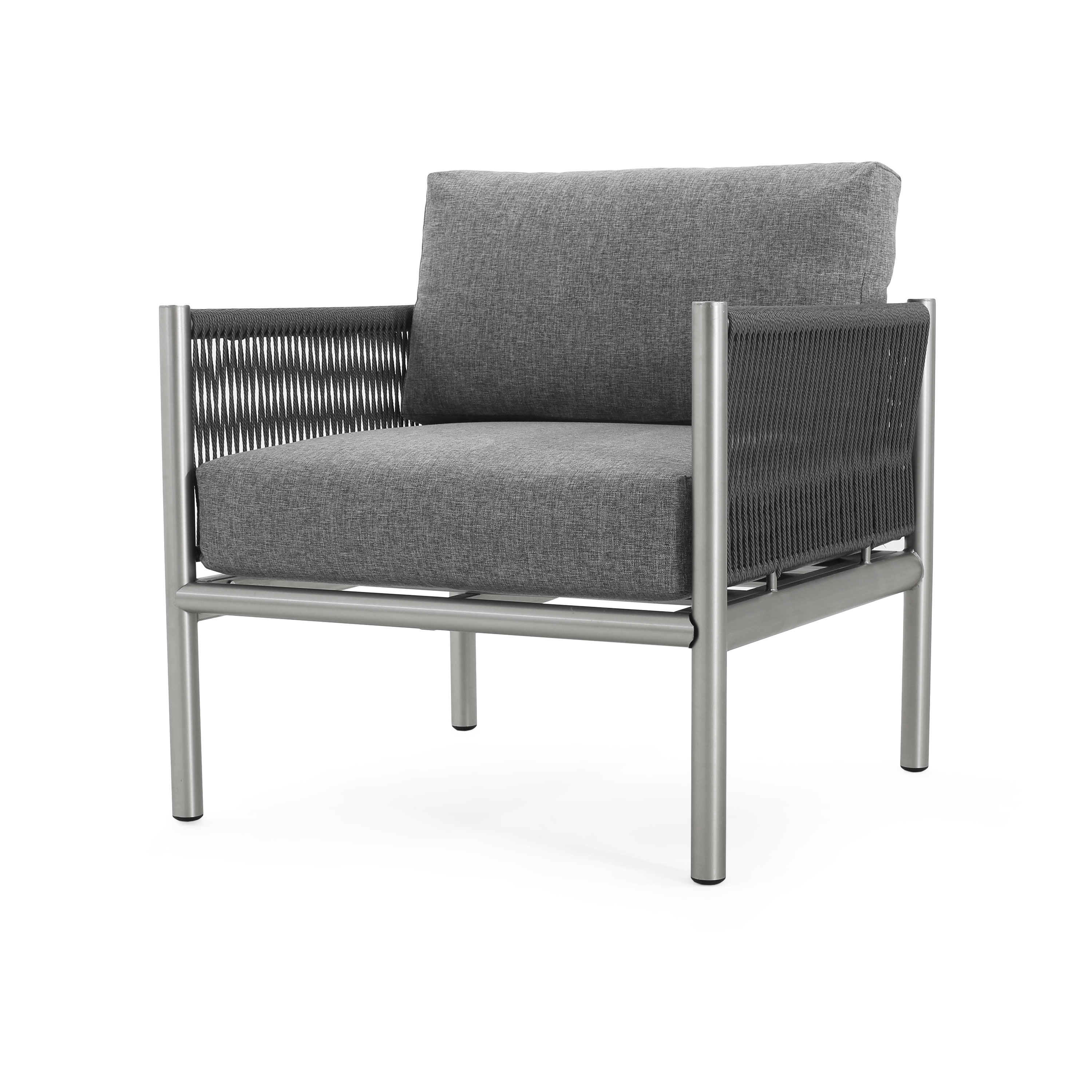 Latitude Run® Patio Club Chair, Aluminum Frame Armchair | Wayfair