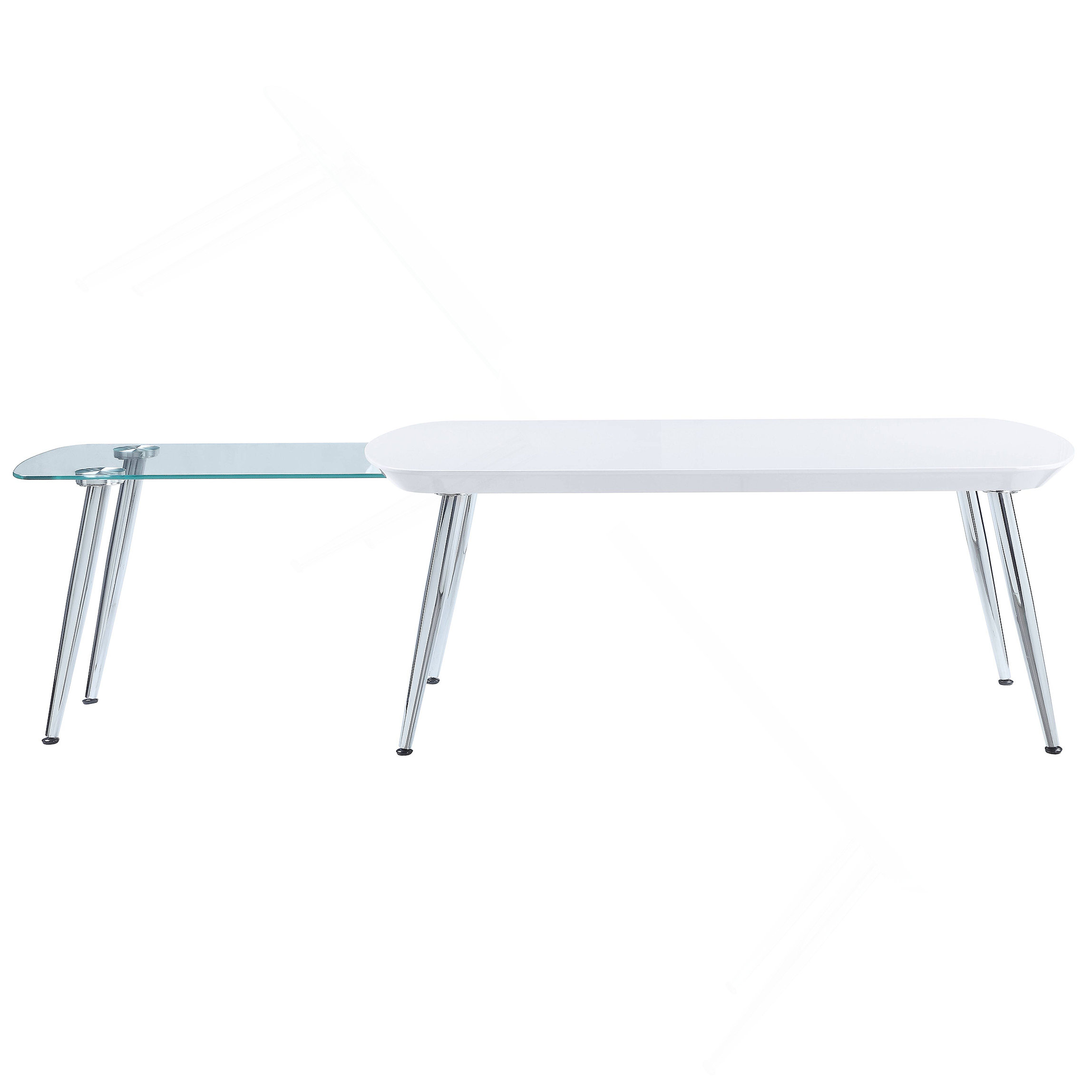 Wrought Studio™ Patina White & Chrome Finish Coffee Table | Wayfair