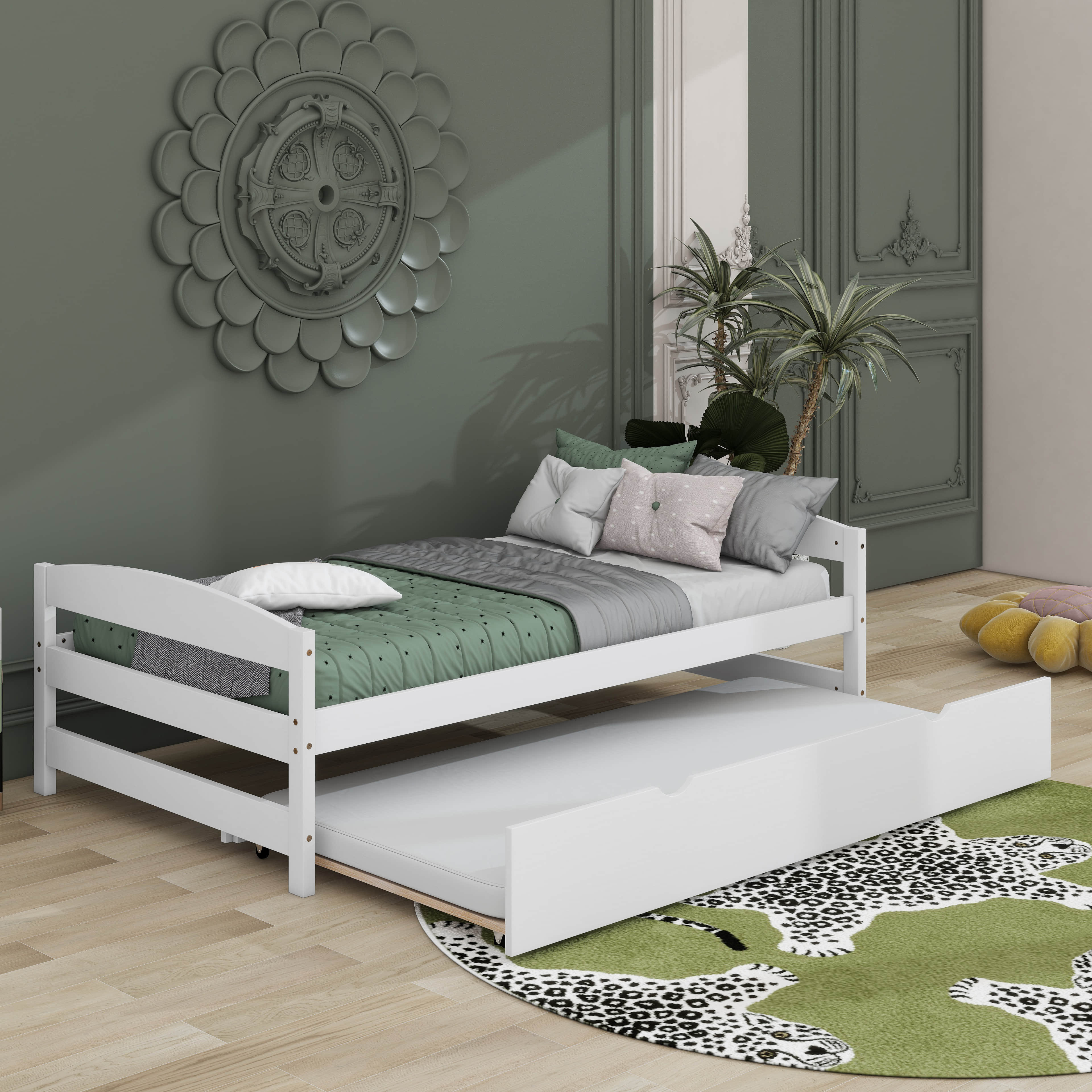 Mercer41 Lit plateforme simple avec lit gigogne - Wayfair Canada