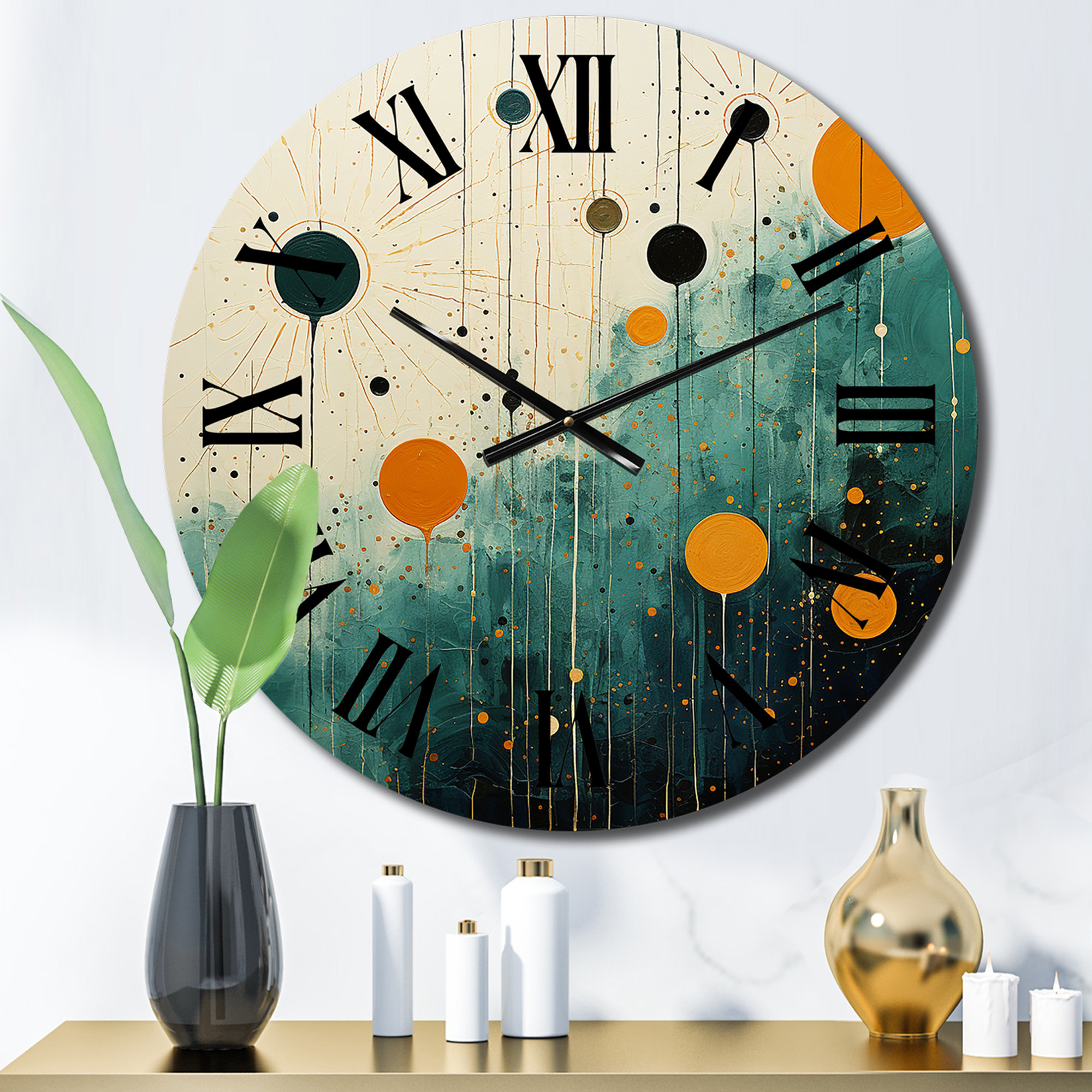 East Urban Home Colorful Mid Century Minimalist Oasis III - Abstract ...