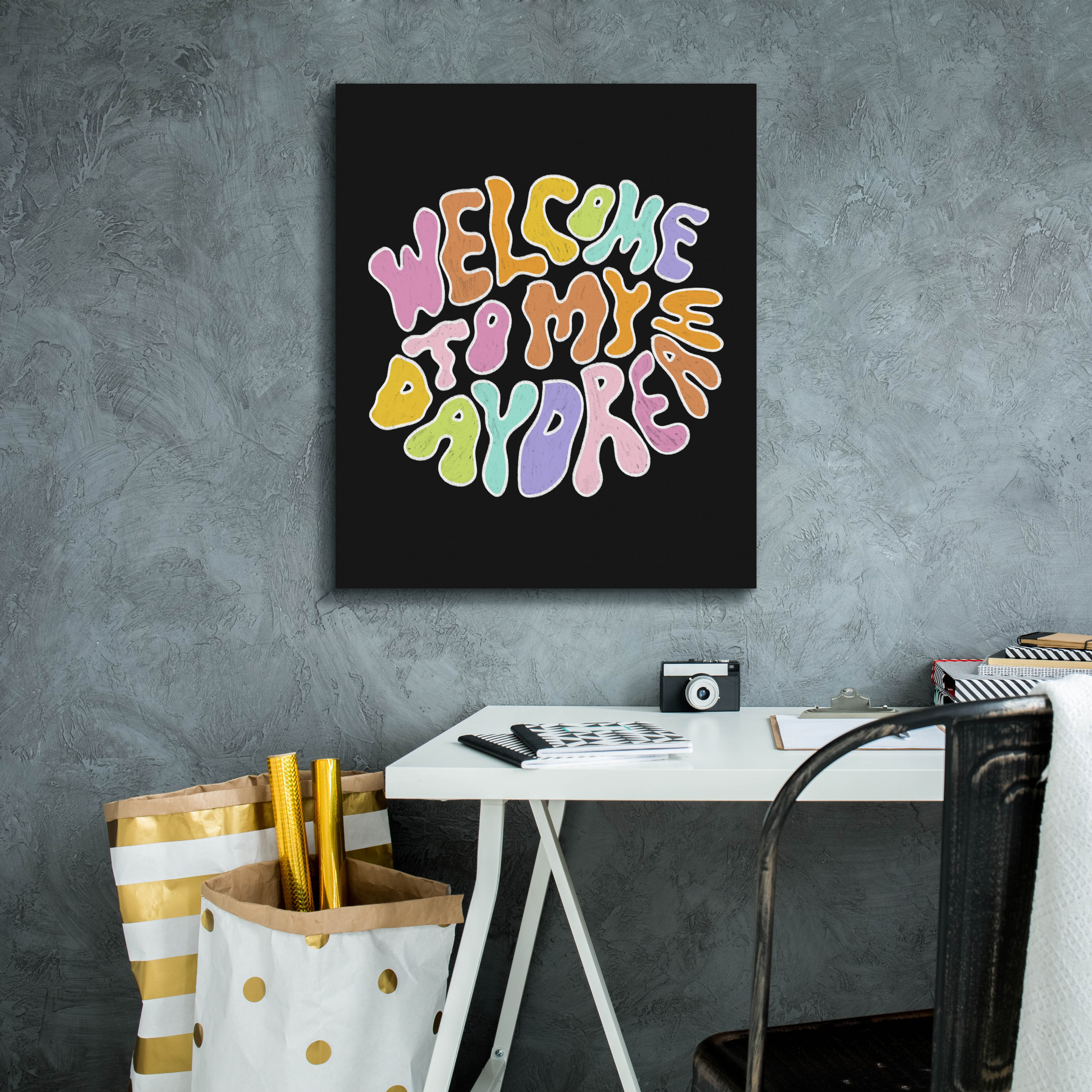 Trinx 'Welcome To My Daydream' by Club Daydream Canvas Wall Art | Wayfair