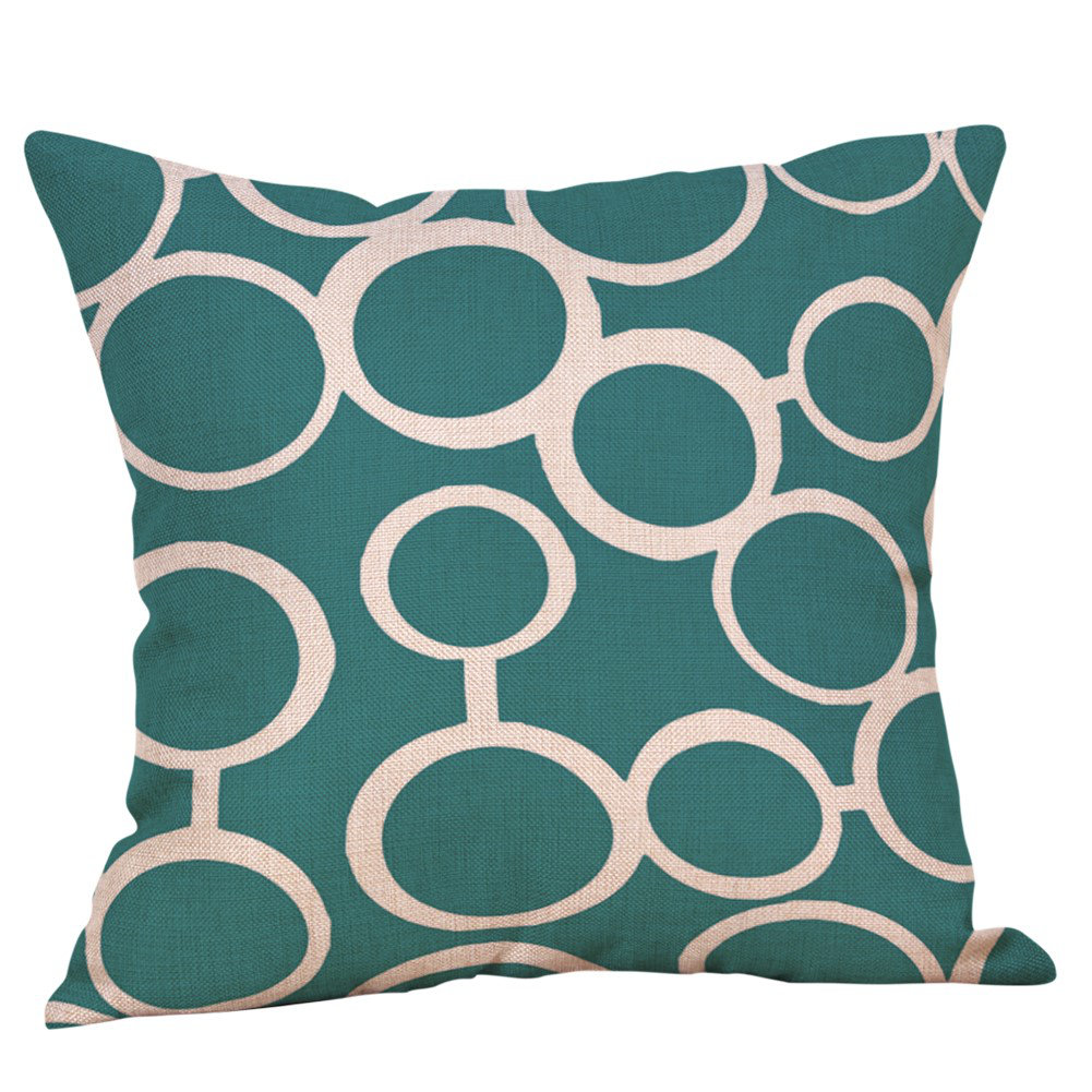 Beauty Acrylic (Covers With Inserts) Set of 2 Teal Geometric Pattern ...