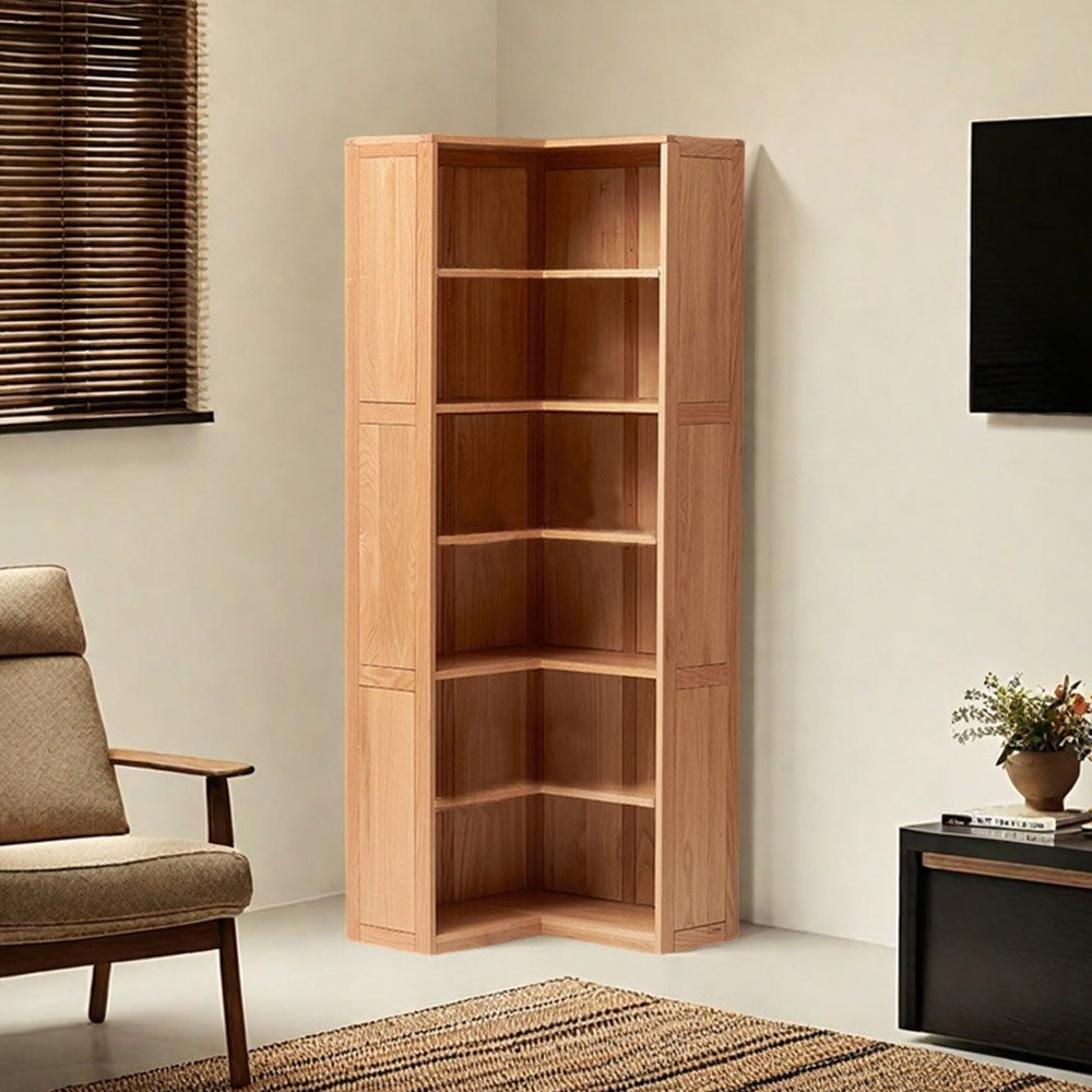 Kaoloupin American Style Corner Solid Wood Bookcase | Wayfair