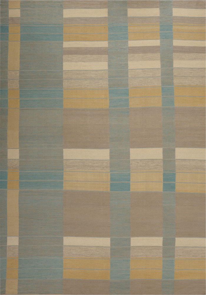 Matt Camron Rugs and Tapestries Handwoven Flatweave Blue/Beige Area Rug ...