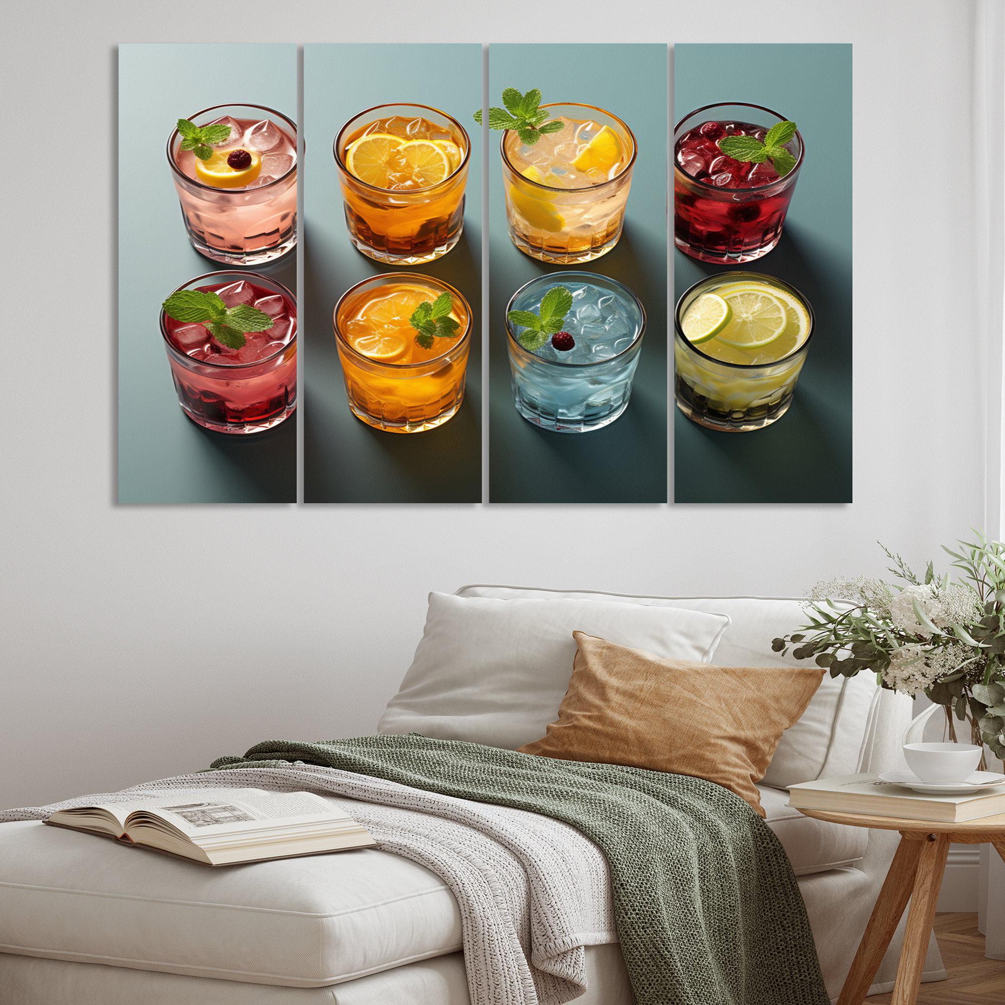 Design Art Colorful Cocktail Drinks IV - Food & Beverage Metal Wall ...