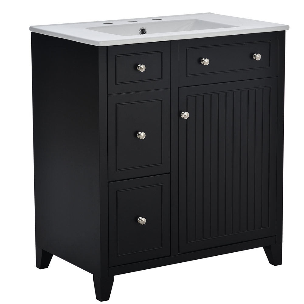 Lark Manor™ Bathroom Vanity Cabinet with Ceramic Basin Deep Drawer and ...