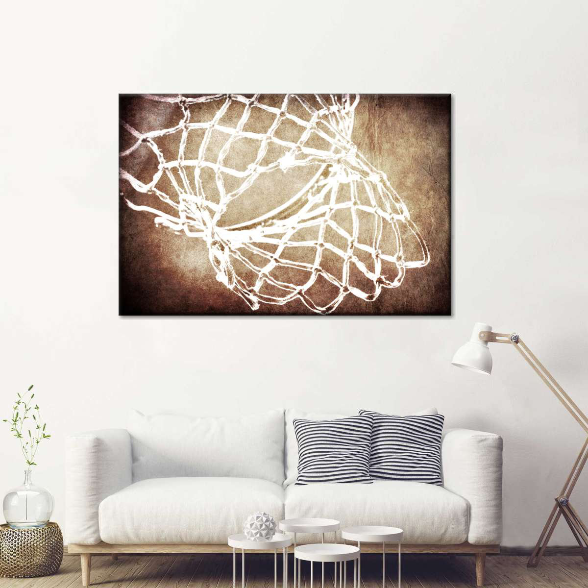 Winston Porter Basketball Net - Wrapped Canvas Print | Wayfair