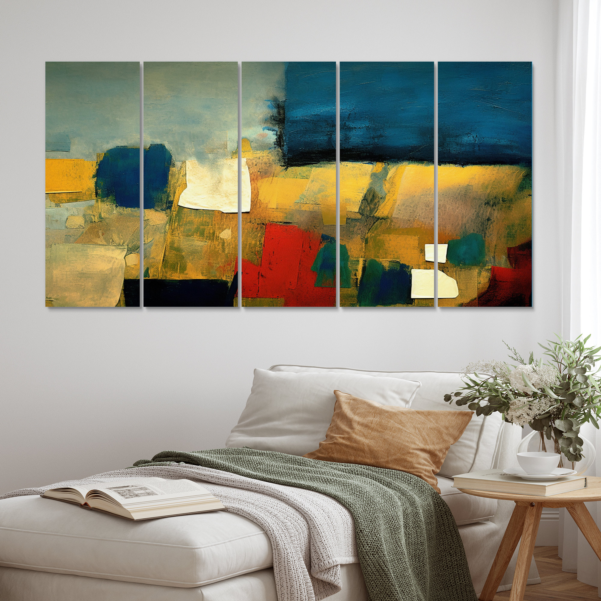 Wrought Studio Sunrise Over City Retro Cubist Colourfields II ...