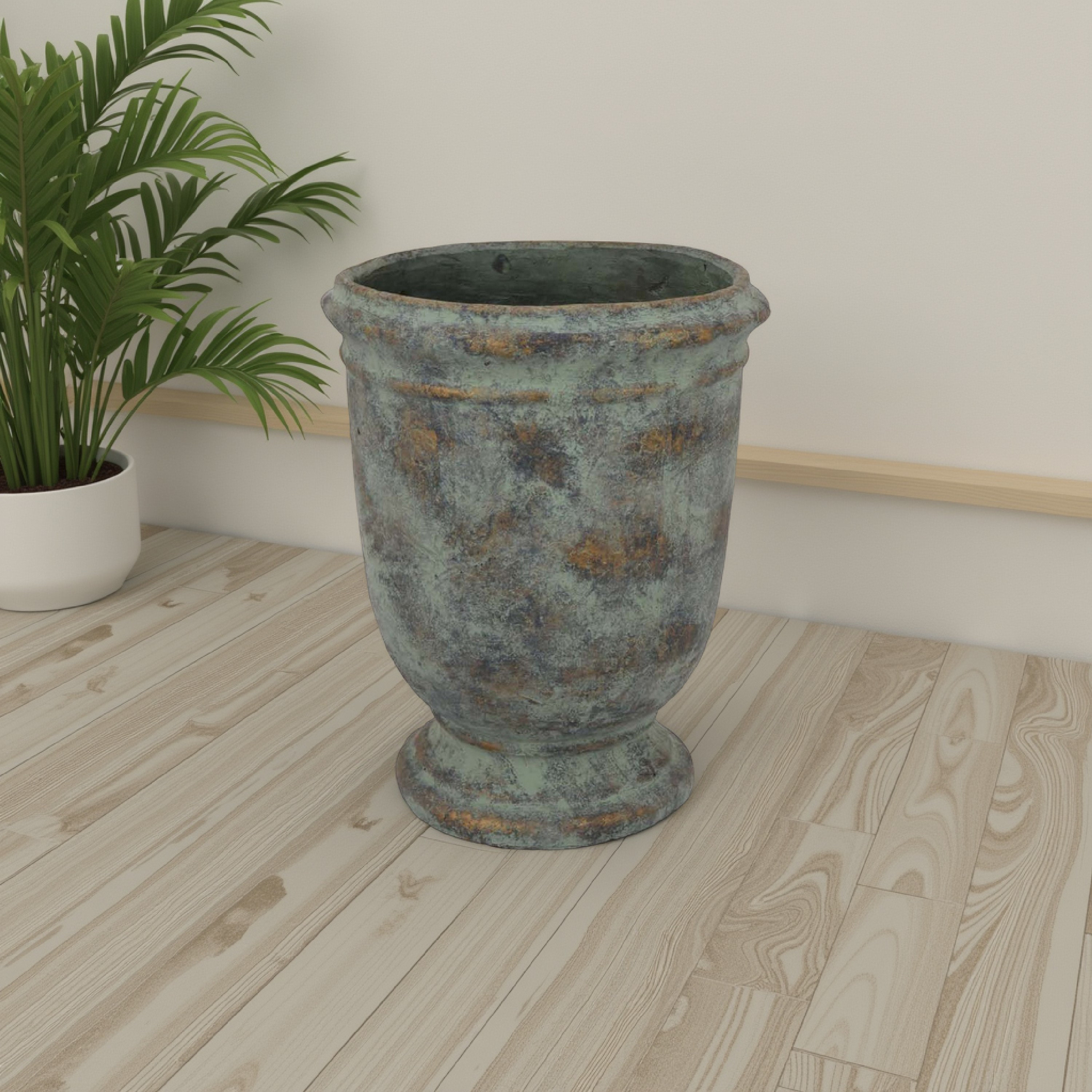 Benjara Kasa Accent Planter, Terracotta, Subtle Mottled Texture ...