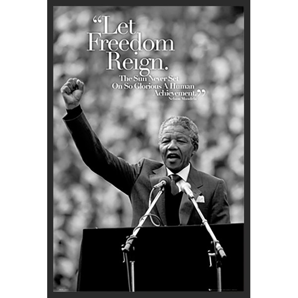 Ebern Designs " Let Freedom Reign Nelson Mandela Quotes " on Poster ...