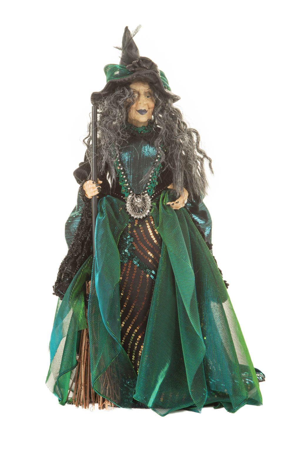The Holiday Aisle® Emerald Majestic Witch | Wayfair