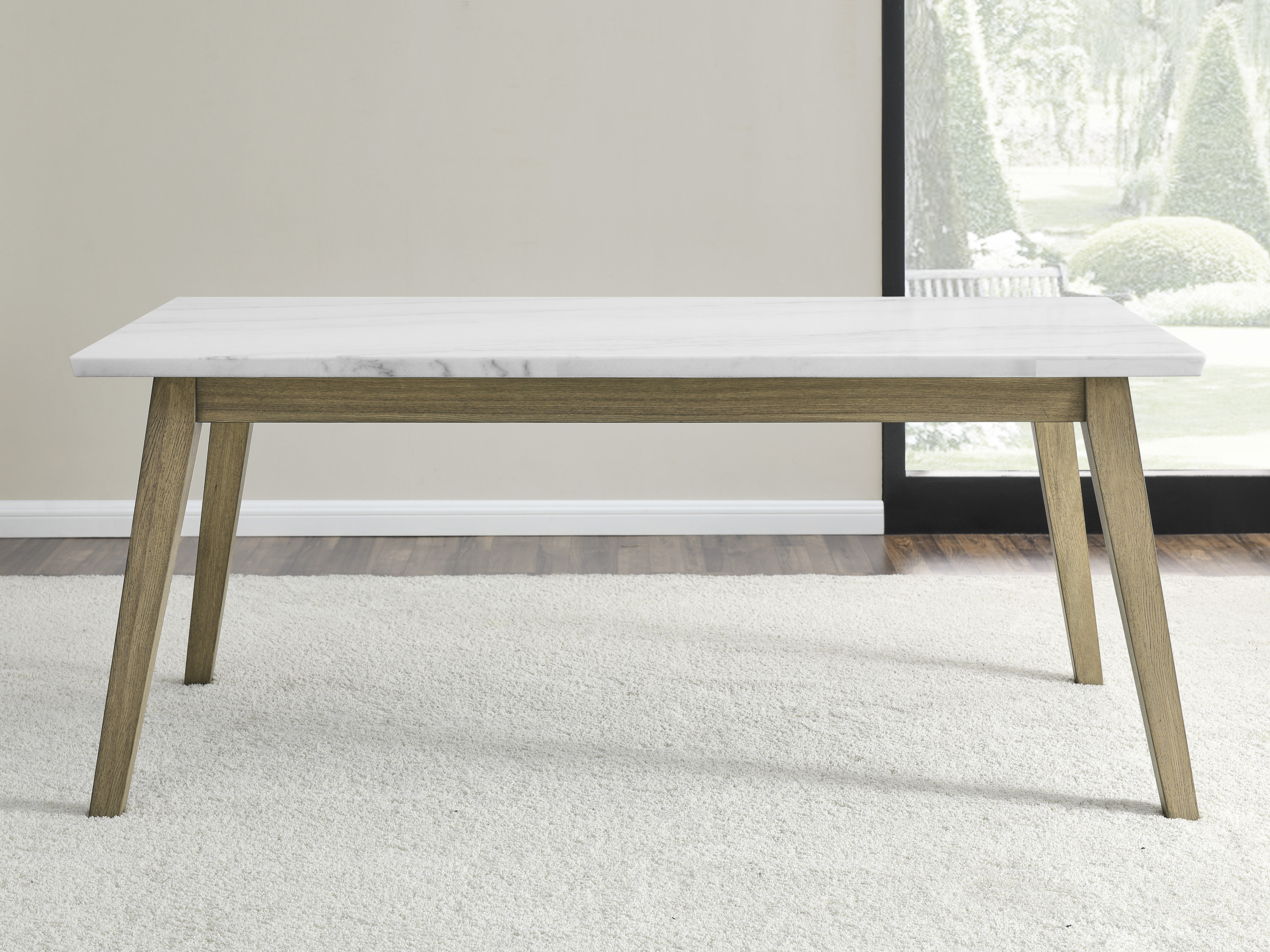 Wade Logan® Calice 72" Genuine Marble Dining Table - Wayfair Canada