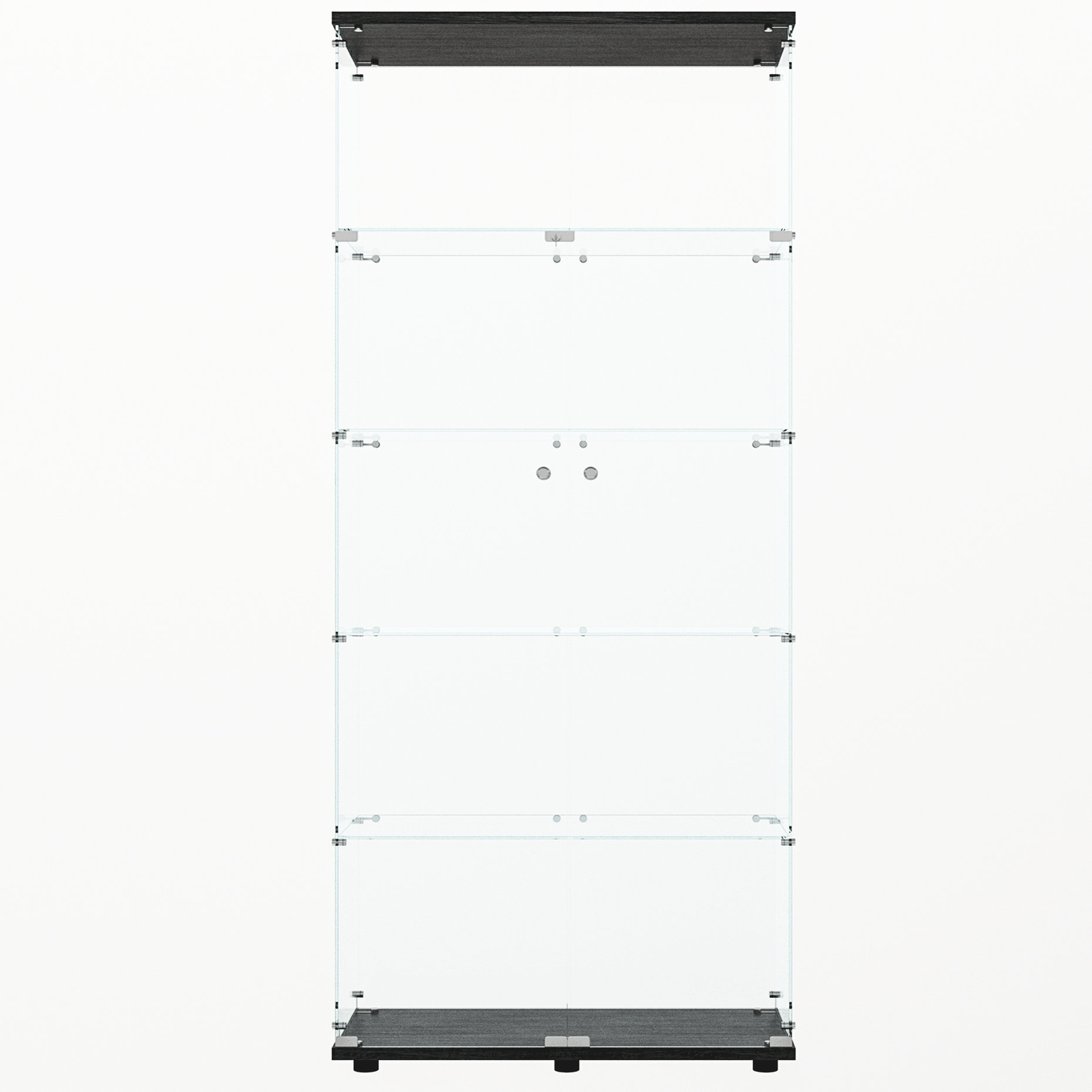 Latitude Run® Classic Tempered Glass Display Cabinet With Led Lighting ...