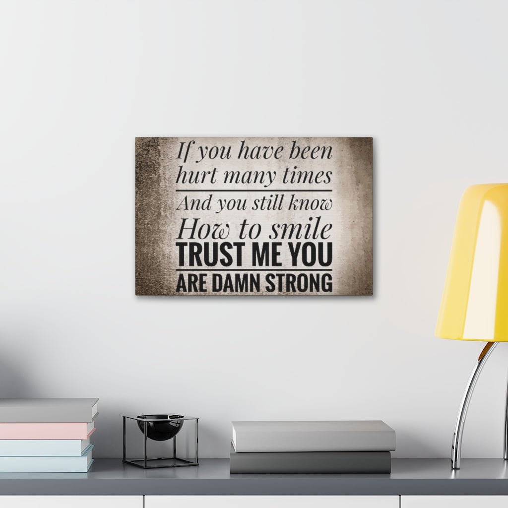 Trinx Inspirational Wall Art You Are Damn Strong Motivation Wall Decor ...
