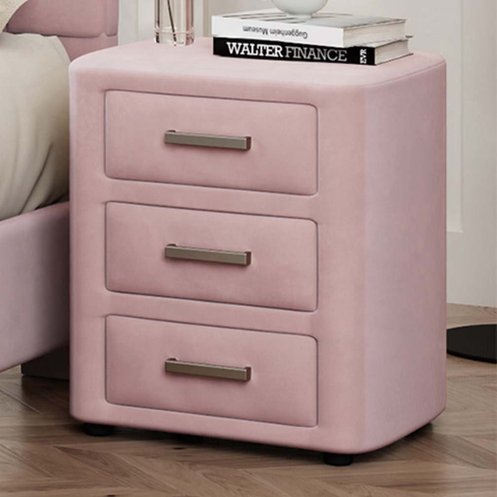 Mercer41 Velvet Nightstand Bedside Table with 3 Drawers - Wayfair Canada