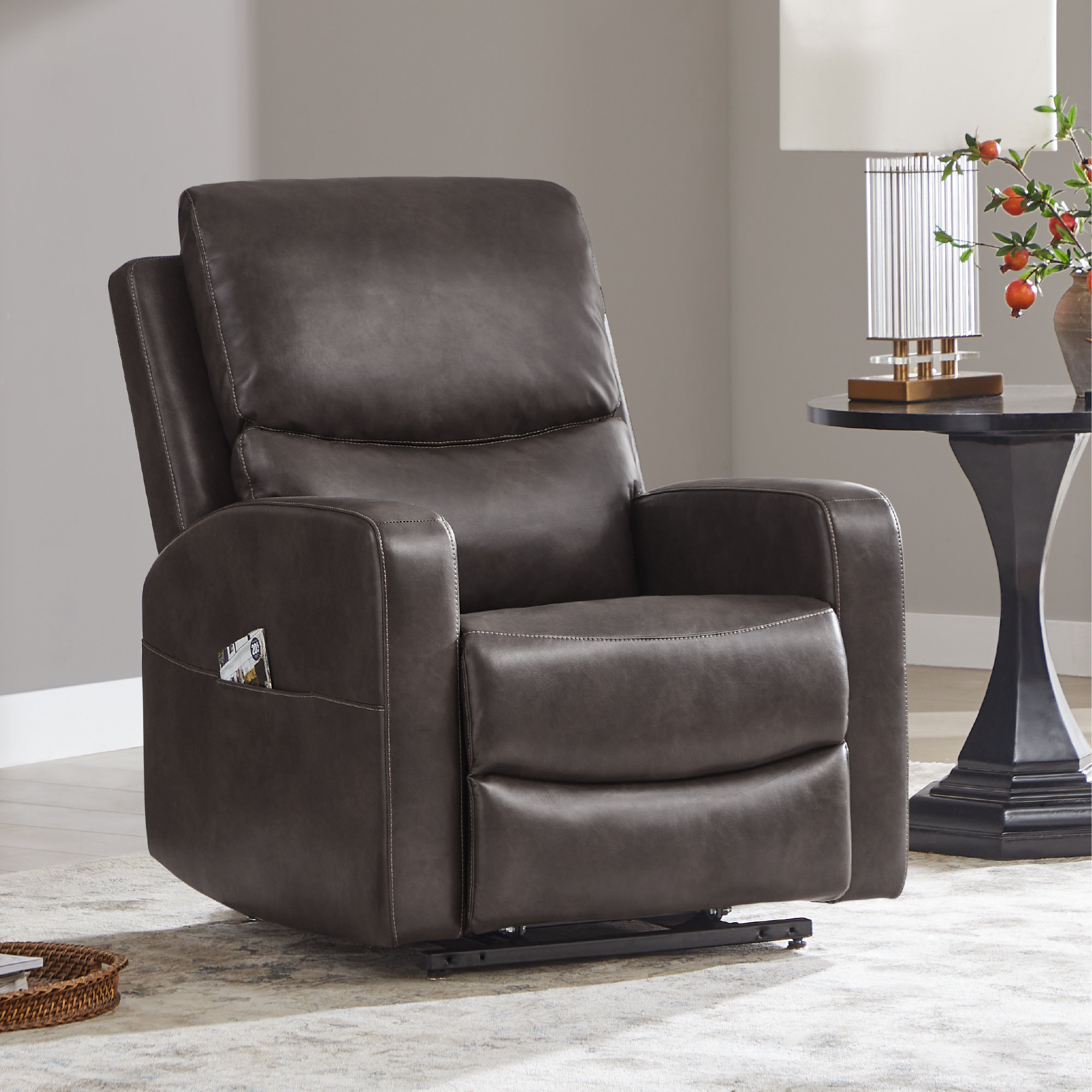 Wade Logan® Bellanie Upholstered Lift Assist Power Recliner With ...