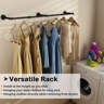 Trent Austin Design® 60 Inch Industrial Pipe Clothing Racks, Wall ...