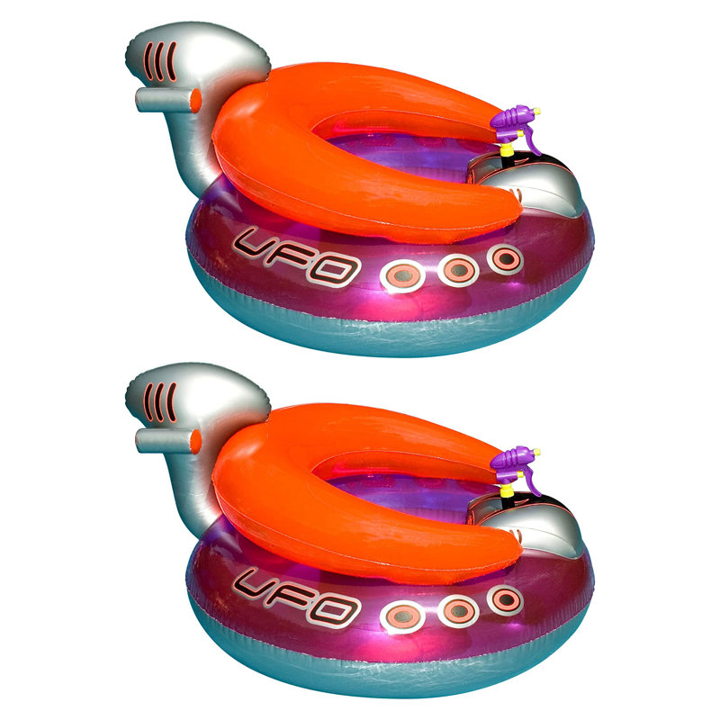 Swimline Inflatable UFO Lounge Chair Swimming Pool Float W/Squirt Gun ...