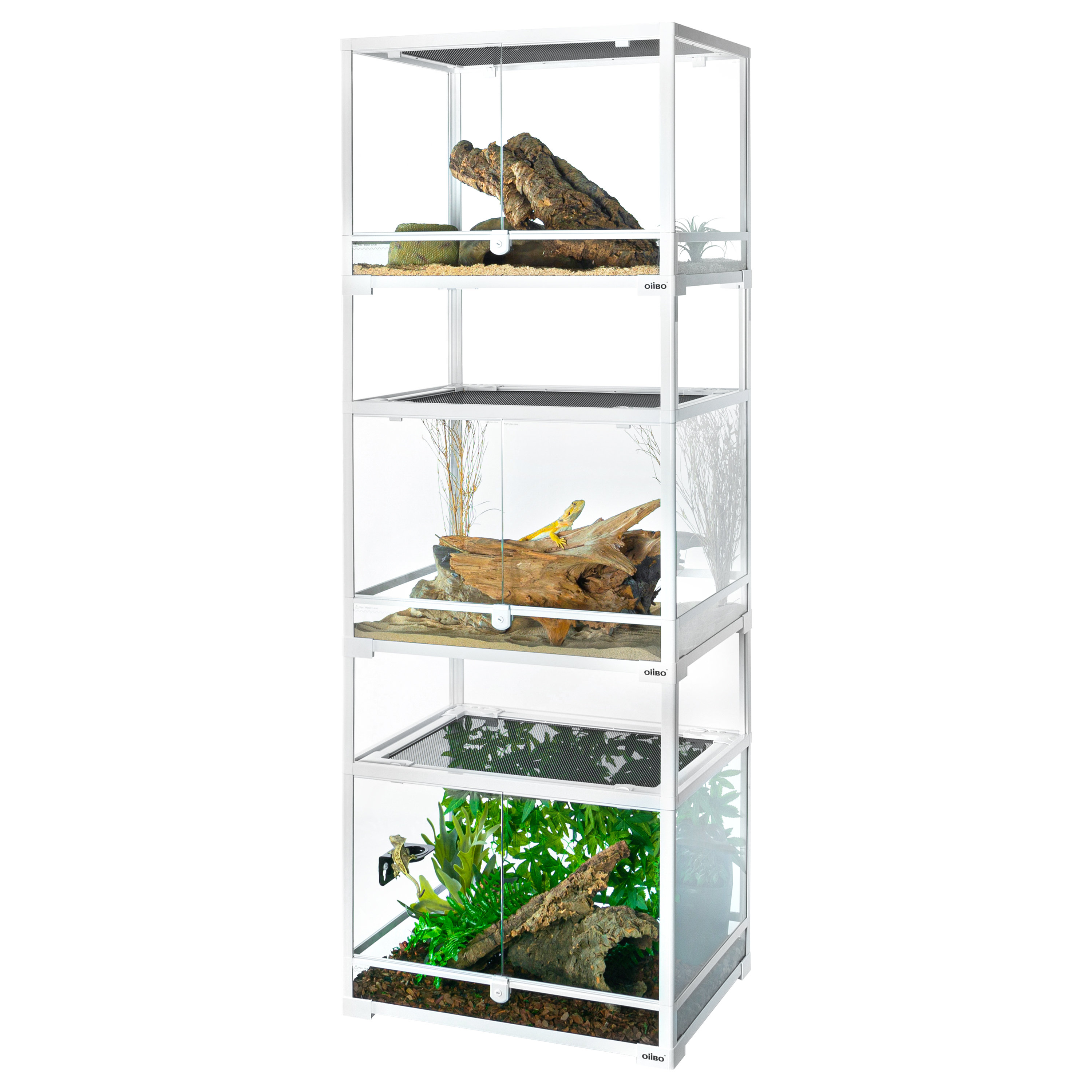 OiiBO Oiibo 34 Gallon Stackable Reptile Terrarium-3 Pack - Wayfair Canada