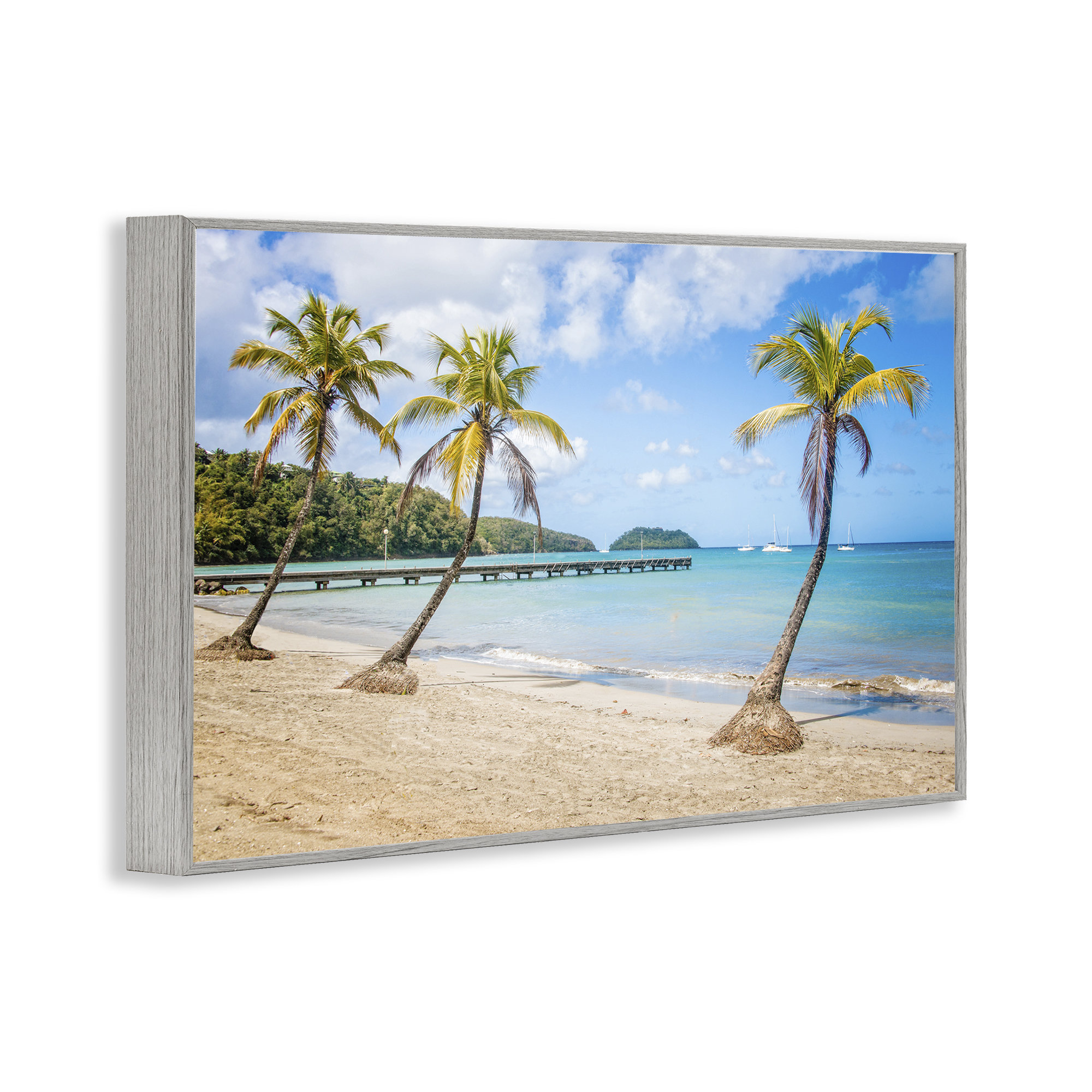 Bay Isle Home™ Tropical Palm Tree Trio Giclee Art by Mary Lou Johnson ...