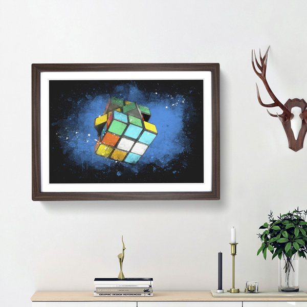 East Urban Home The Rubik Cube - Picture Frame Graphic Art Print ...