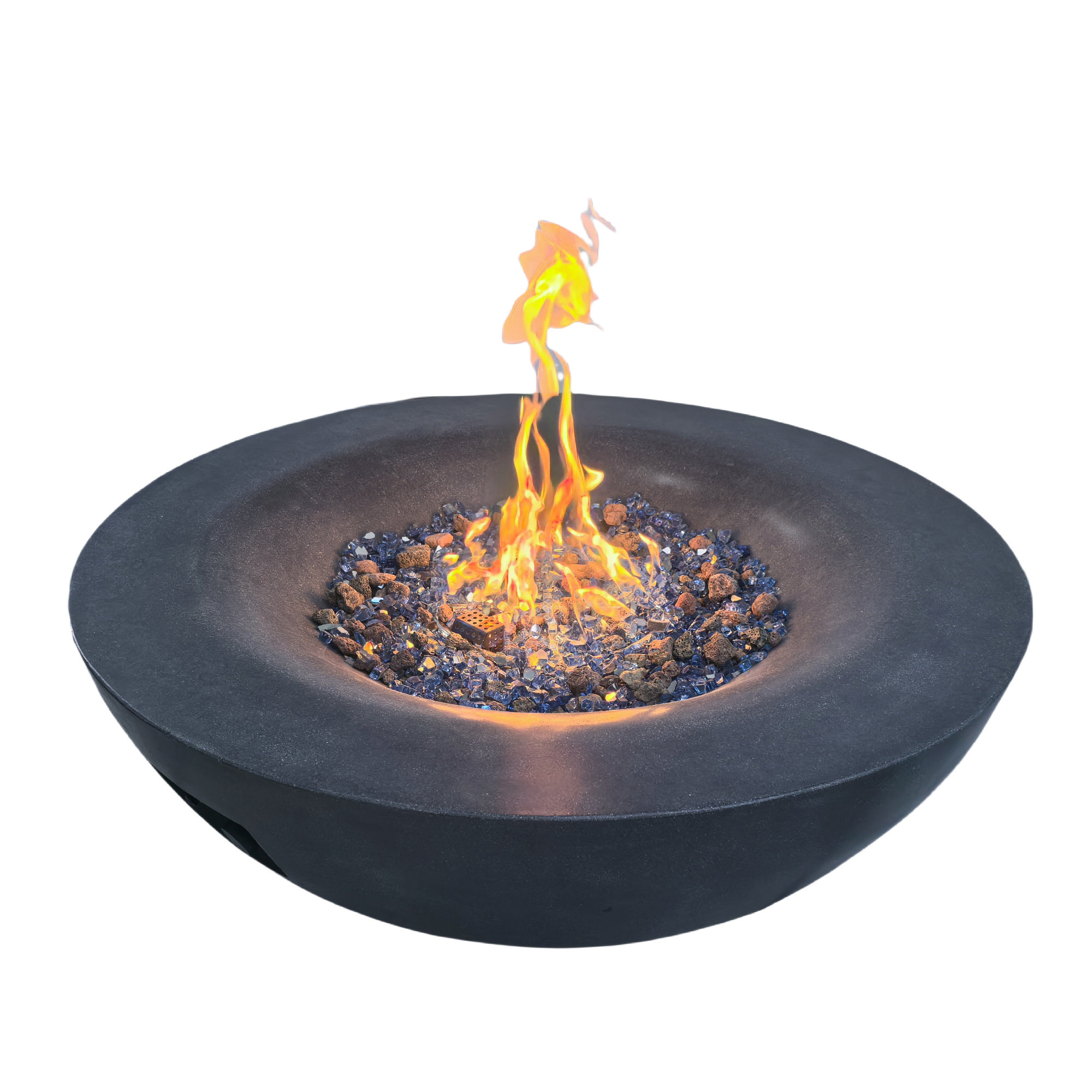 Latitude Run® 42 Inch Outdoor Concrete Propane Gas Fire Pit Bowl | Wayfair