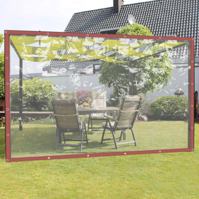 OUKANING 8 * 10FT PVC Waterproof Clear Awning for Patio, Canopies | Wayfair