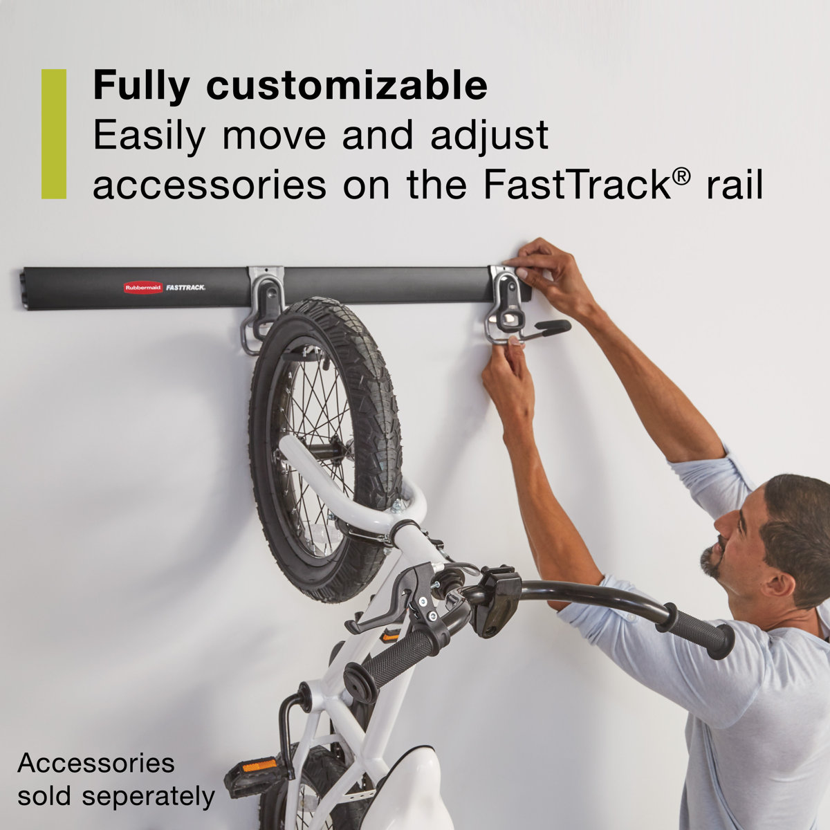 Rubbermaid Garage FastTrack Rail 24-Piece XL Kit, Black/Grey & Reviews ...