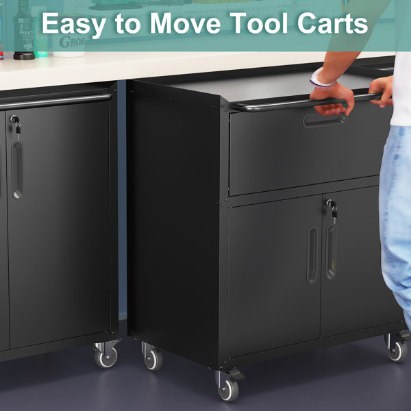 WFX Utility™ Metal Tool Cabinet on Wheels, Mobile Metal Storage Cabinet ...