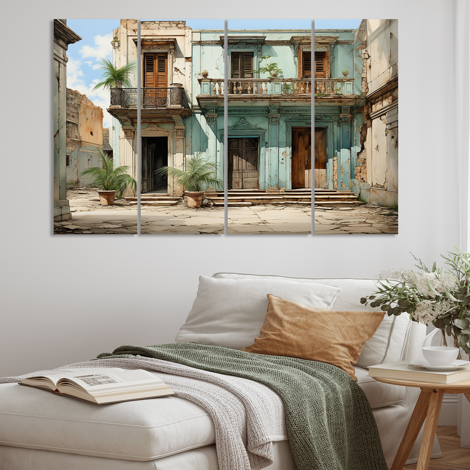 Red Barrel Studio® Cuban Architecture Blue House I - Architecture Metal ...