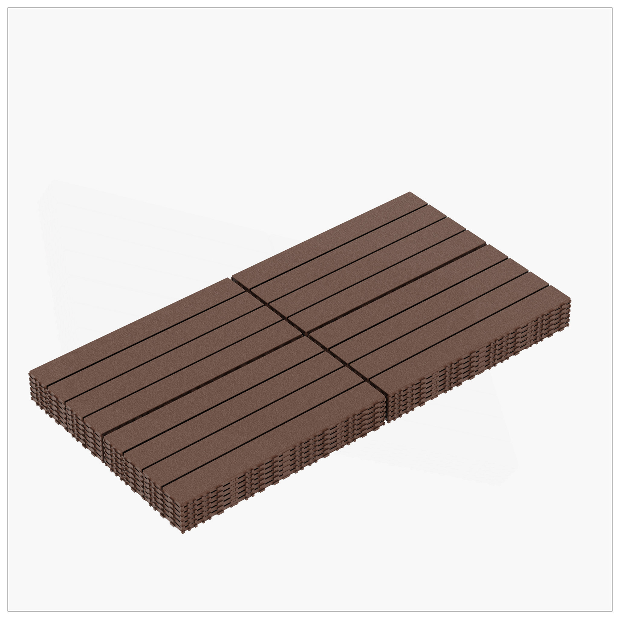 REDmintss 2FT Patio Deck Tiles, DIY Interlocking Modular Flooring, Easy ...