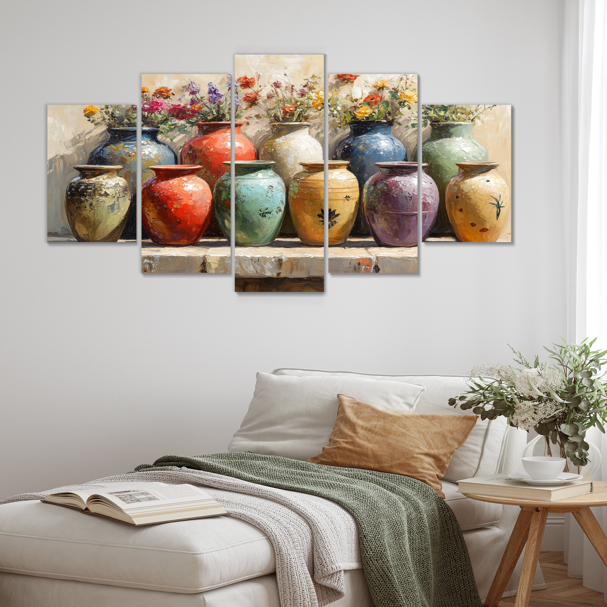 August Grove Farm Pottery Earthy Treasures III - Boho Pottery Wall ...