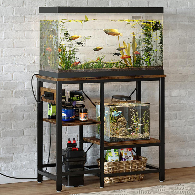 Archie & Oscar™ 40-50 Gallon Fish Tank Stand with Power Outlet, 36x19 ...