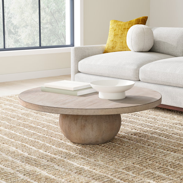 Joss & Main Jepsen 42" Round Reclaimed Pine Modern Coffee Table with ...