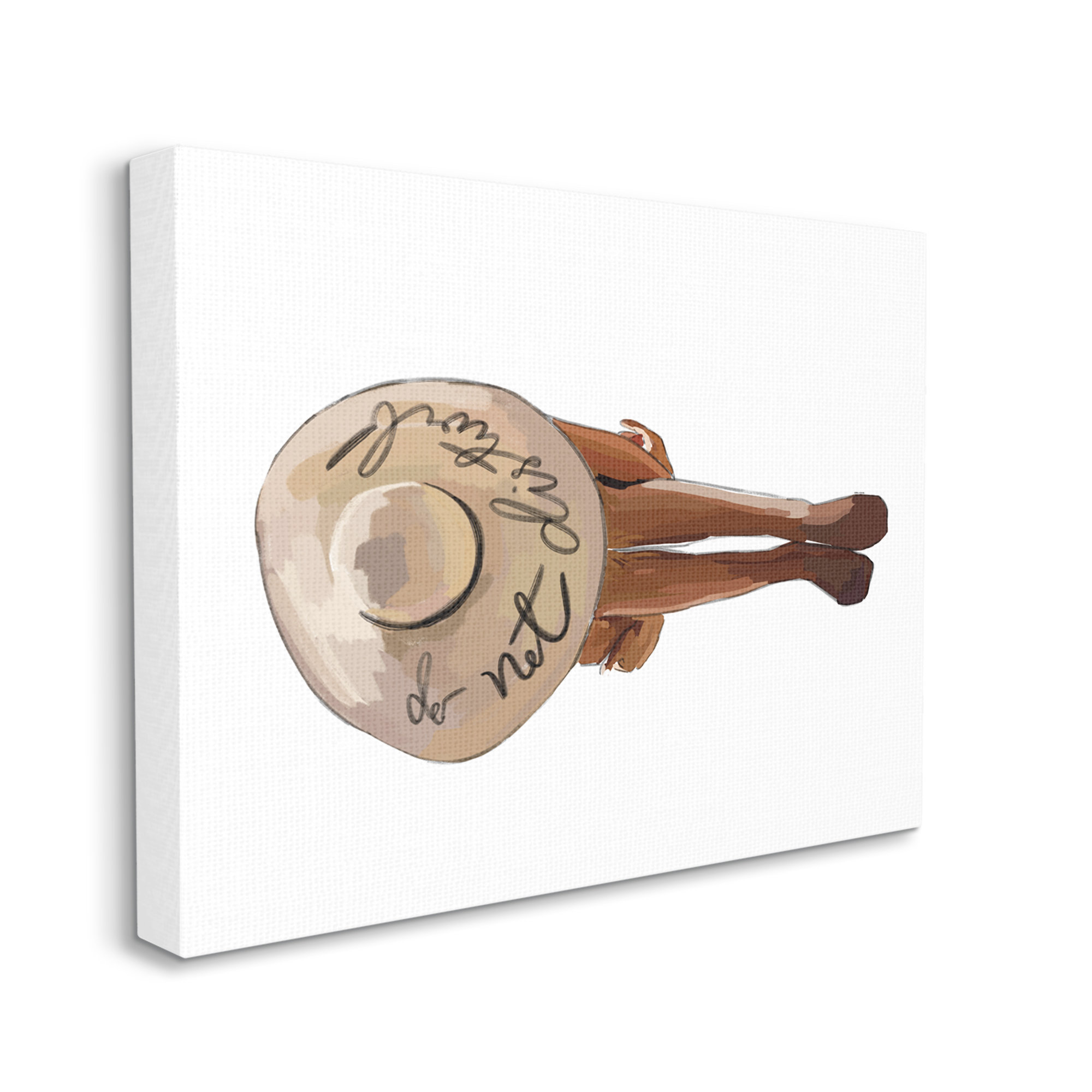 Stupell Industries Do Not Disturb Beach Woman Relaxing Sun Hat by ...