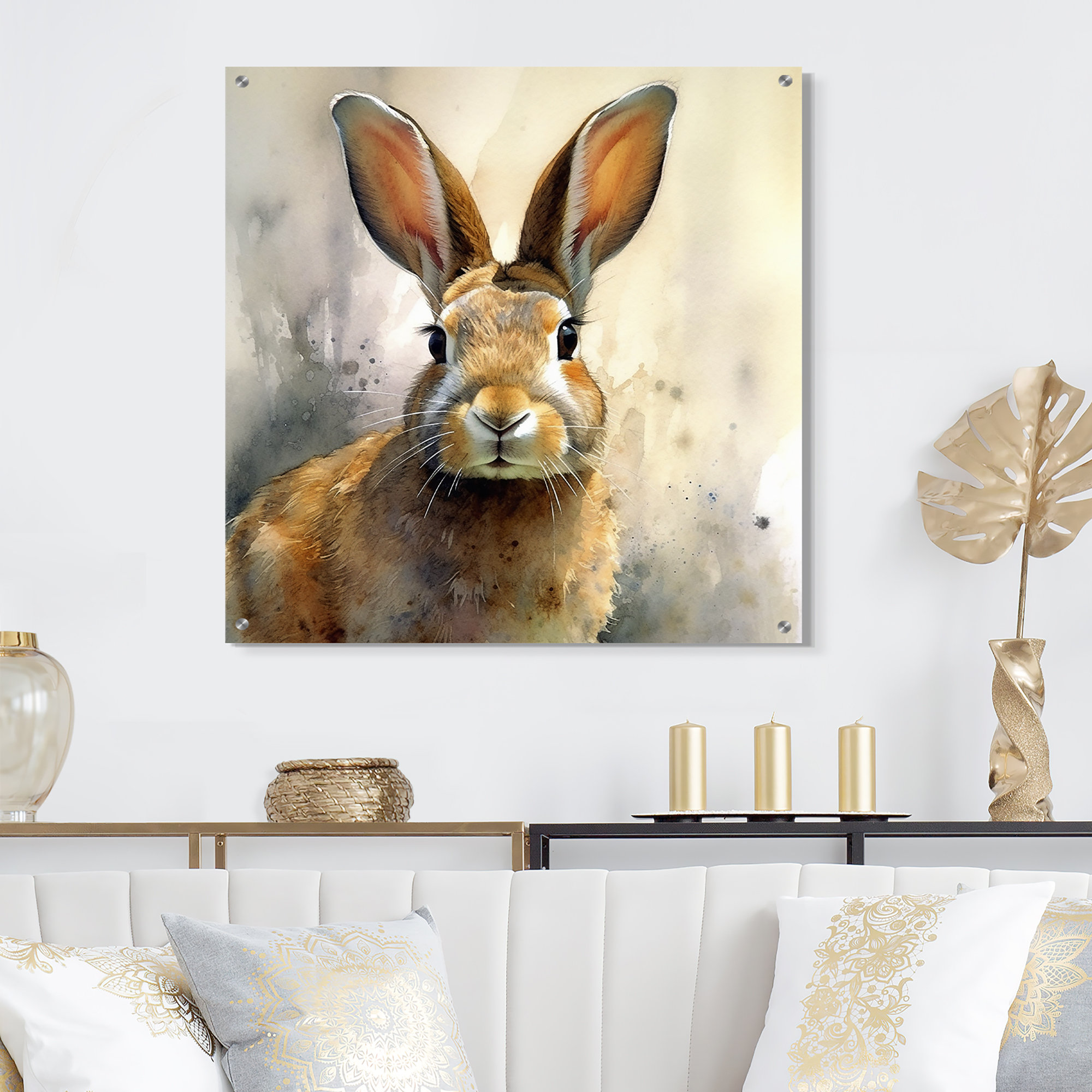 August Grove® Sweet Rabbit II - Rabbit Acrylic Wall Art | Wayfair
