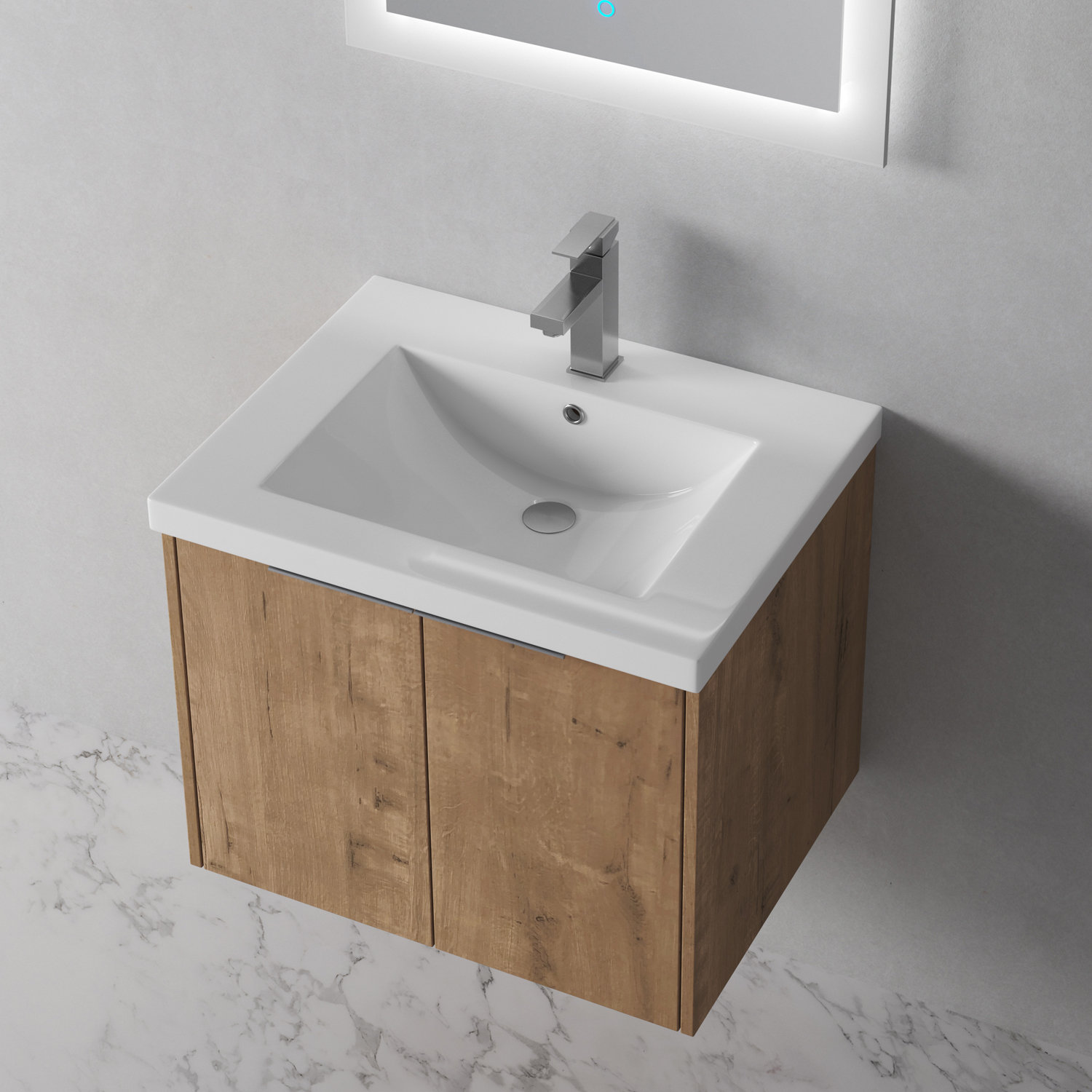 Latitude Run® Bathroom Cabinet With Sink,Soft Close Doors,Float ...