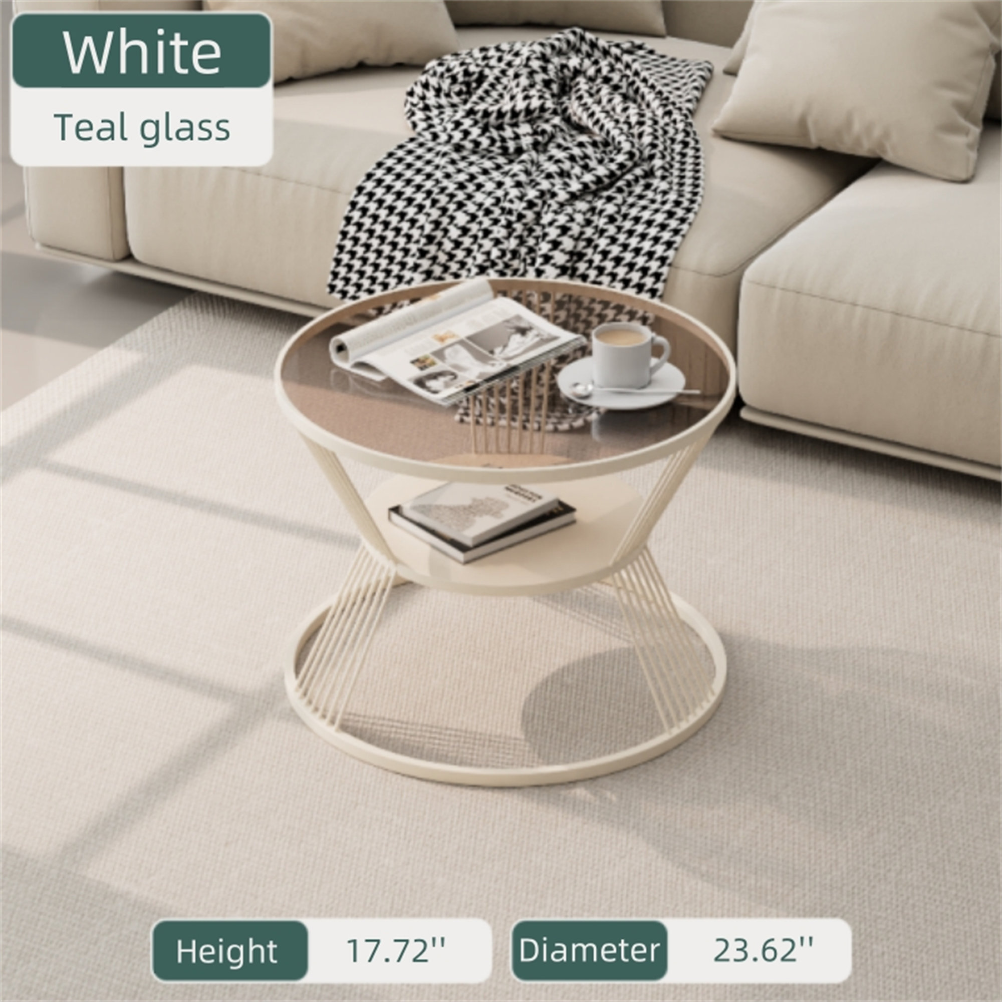 Wrought Studio™ Glass Teapoy | Wayfair