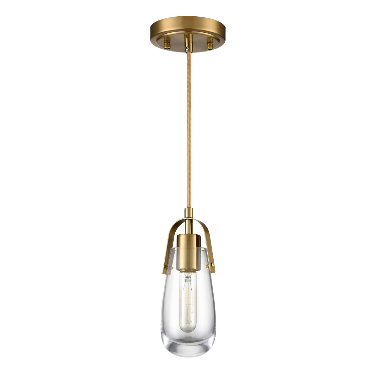 Mercer41 Industrial Home Pendant Light Fixtures Brass Hanging Light ...