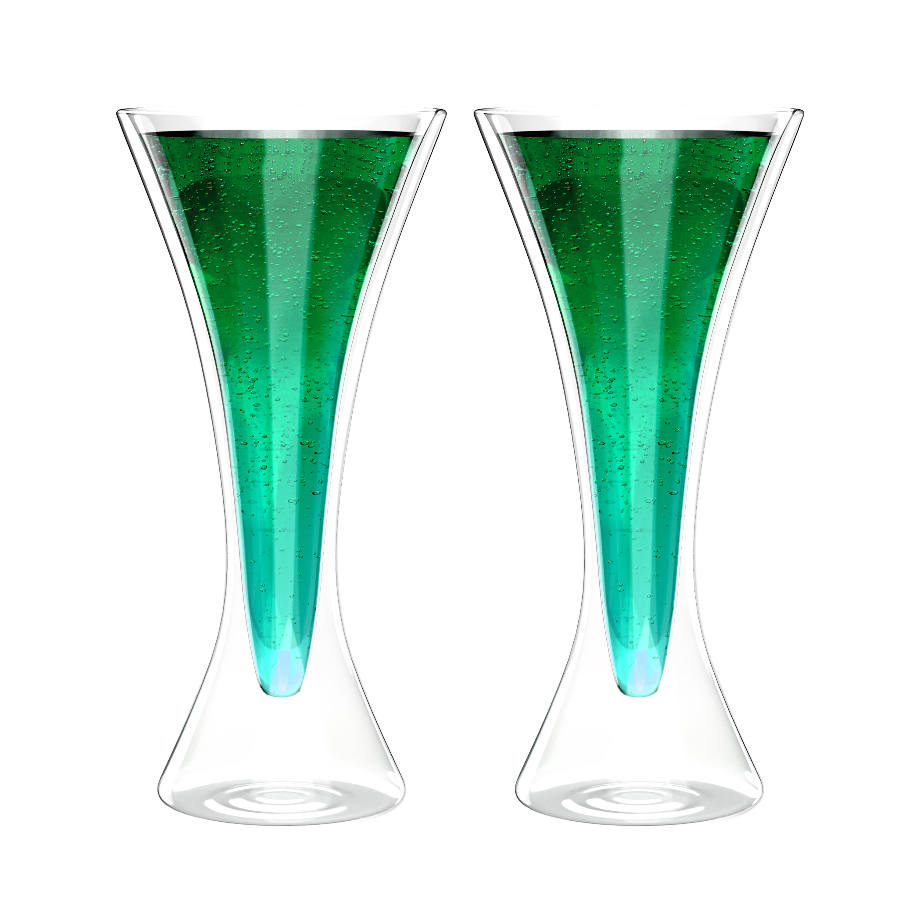 Lemonsoda Double Walled Cocktail Martini Glasses - 210 mL / 7 fl. oz ...