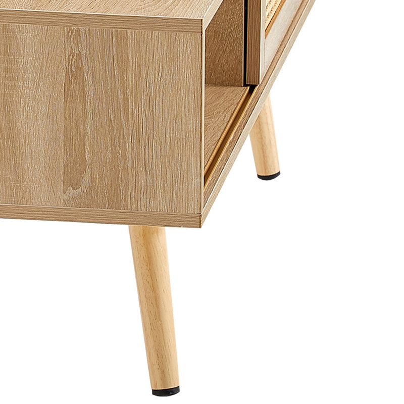 Bayou Breeze Angelico 4 Legs Coffee Table with Storage | Wayfair