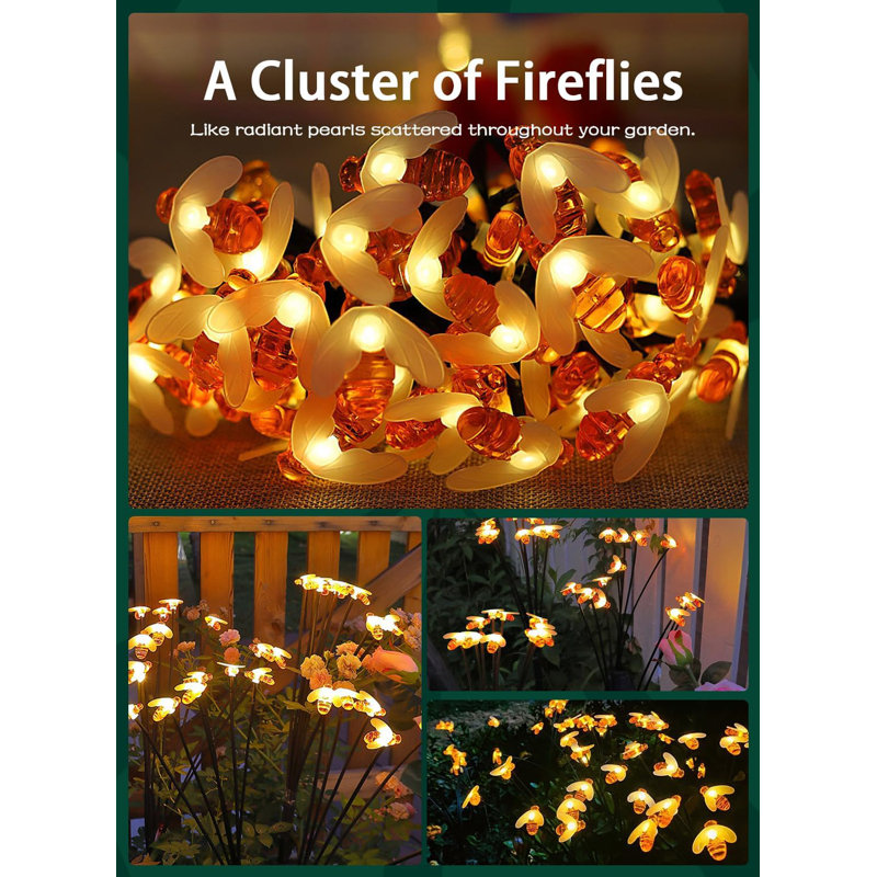 SORMIA Solar Outdoor Bee Firefly Lights | Wayfair