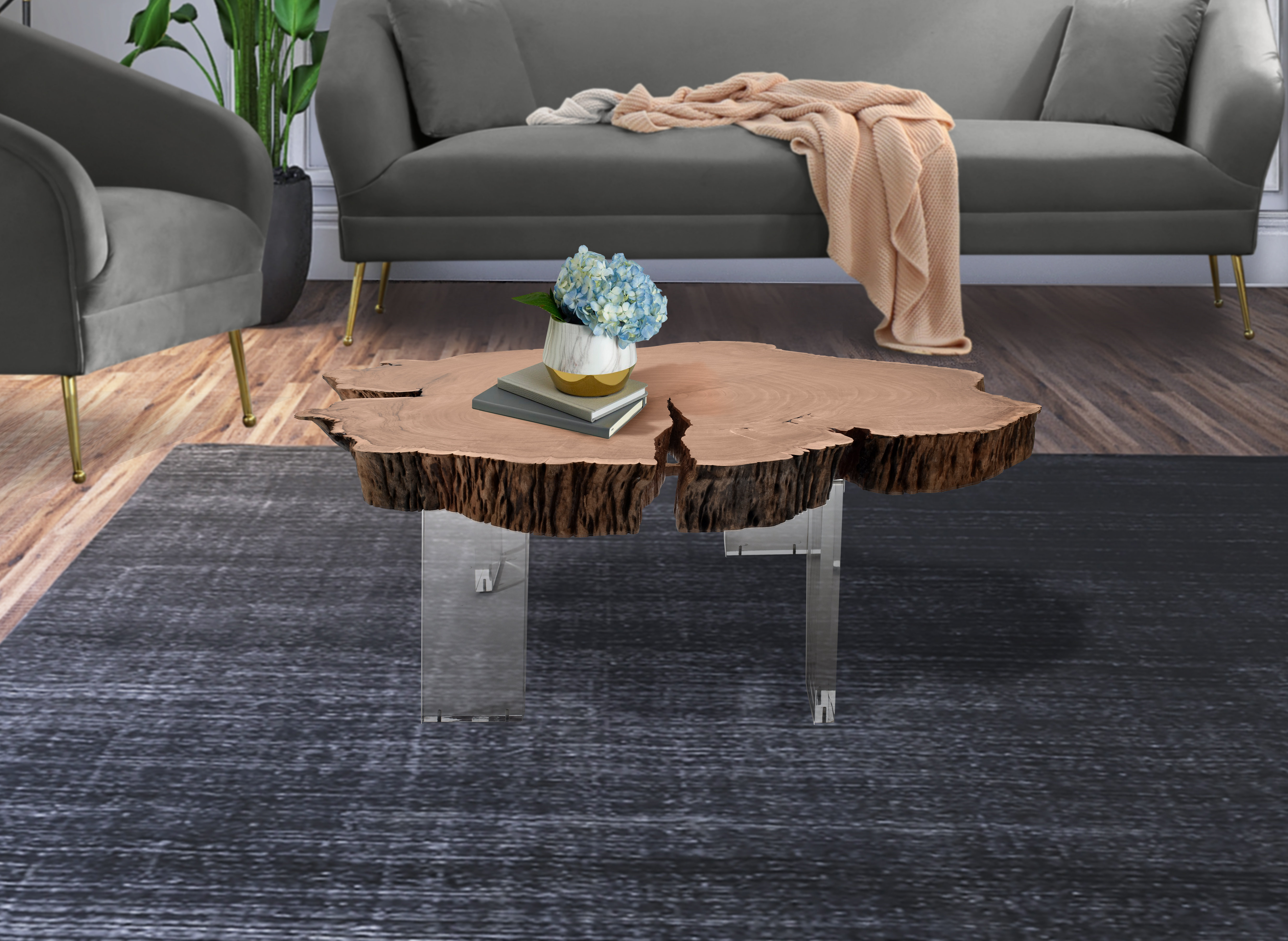 Millwood Pines Sigety 4 Legs Coffee Table | Wayfair